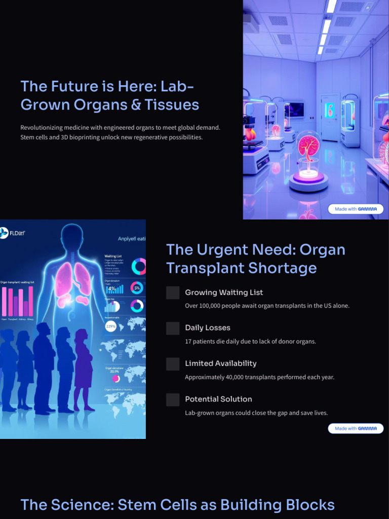 The Future Is Here Lab Grown Organs and Tissues | PDF | Regenerative ...