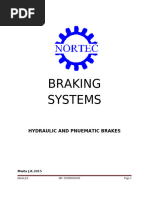 BRAKING SYSTEM Students and Trainer Notes | PDF | Brake | Mechanical ...