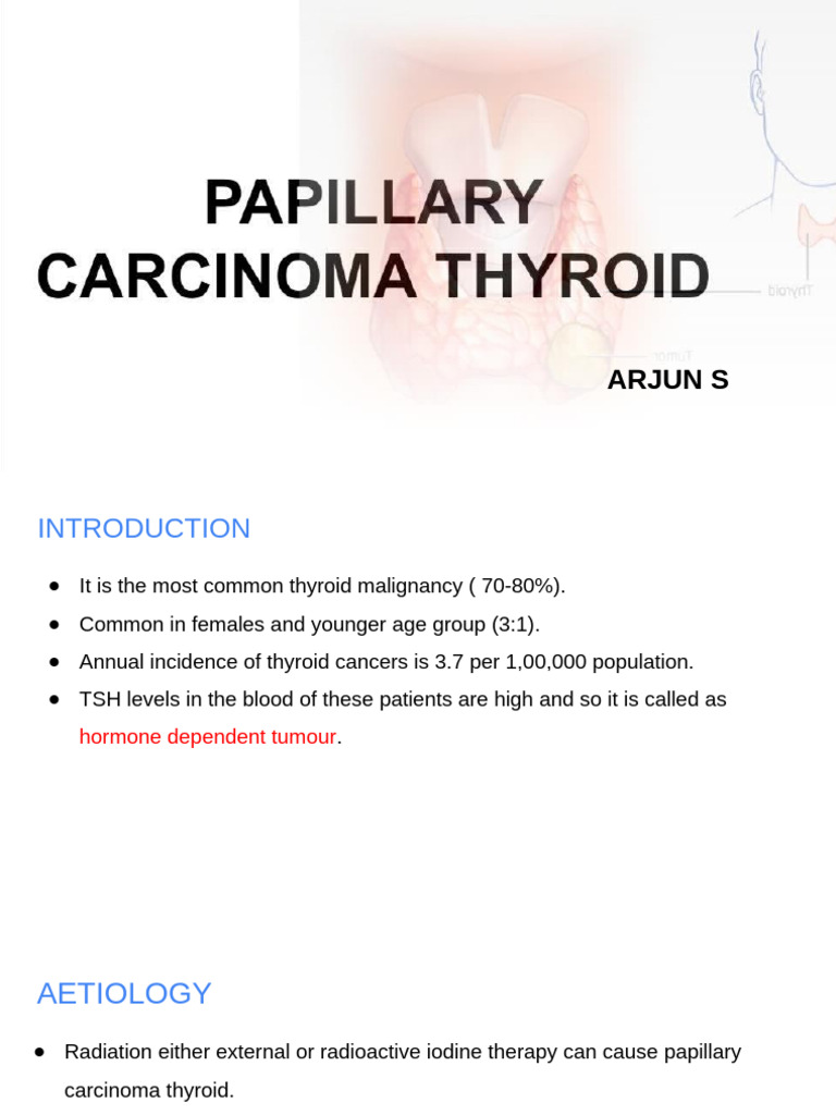Papillary Carcinoma Thyroid | PDF | Thyroid | Medical Specialties