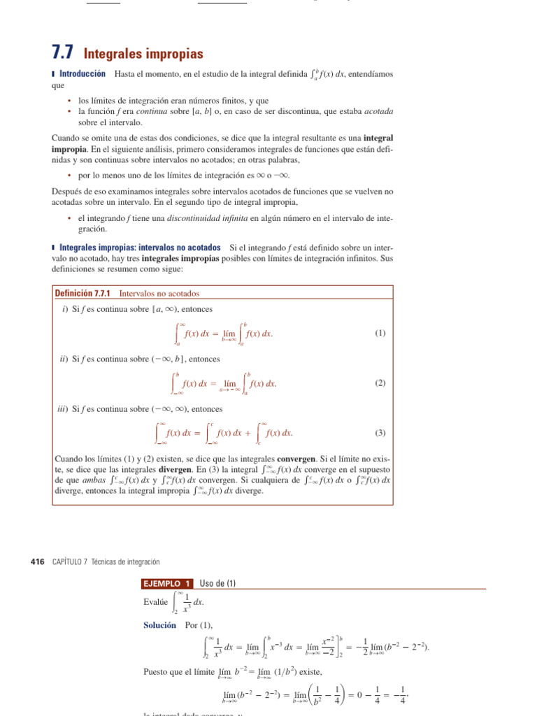 Tema 3.13 - Integrales Impropias - (9 PP) | PDF | Integral | Conceptos matemáticos