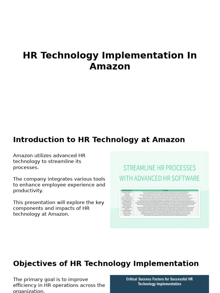 HR Technology Implementation at Amazon | PDF | Human Resources ...