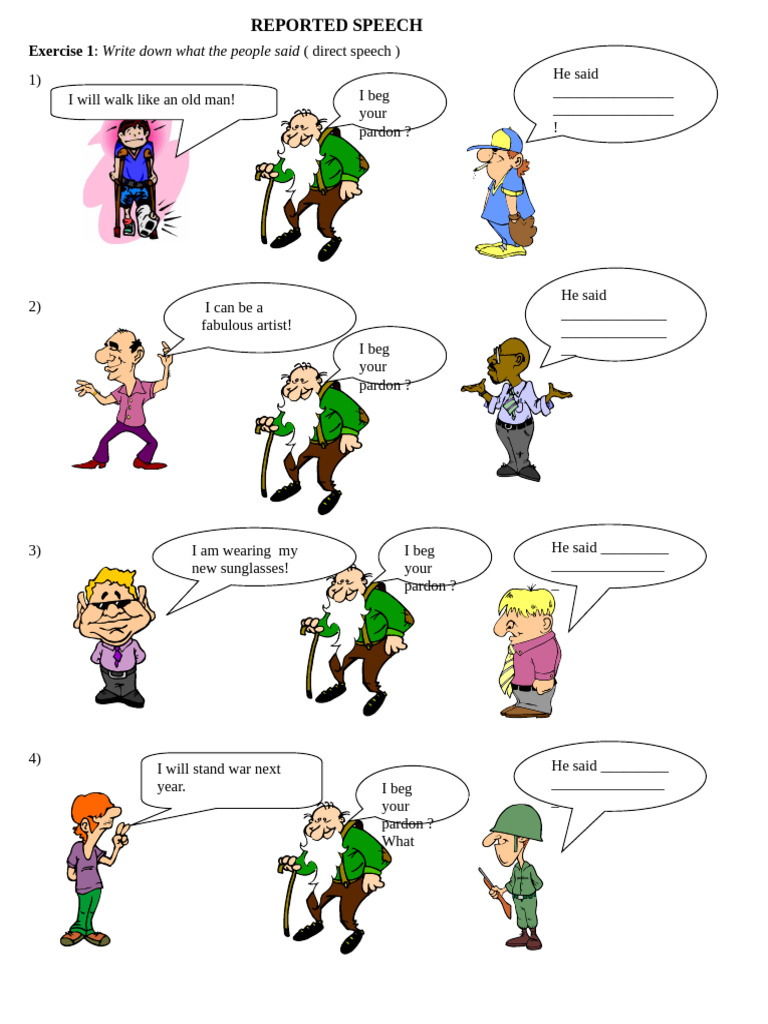 Test Reported Speech | PDF