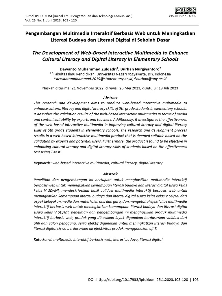 7_4951_Pengembangan+Multimedia+Interaktif+Berbasis+Web | PDF