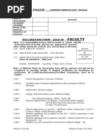 NMC Revised Declaration Form (Faculty & Residents) | PDF | Doctor Of ...
