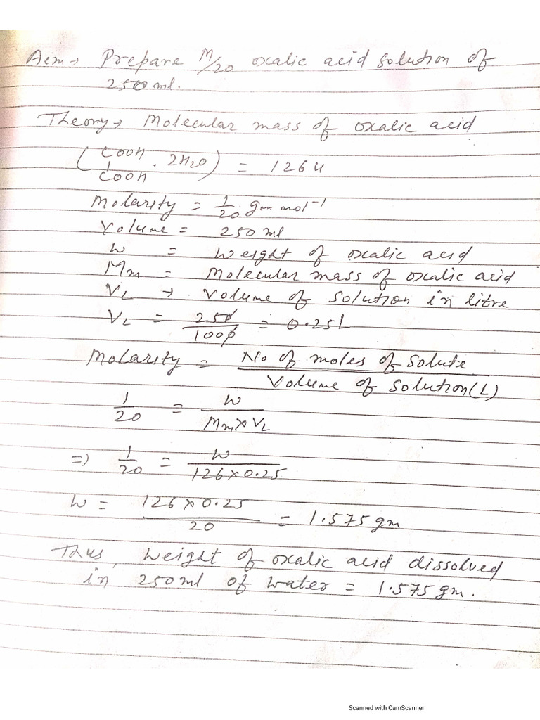 Preparation of Oxalic Acid | PDF