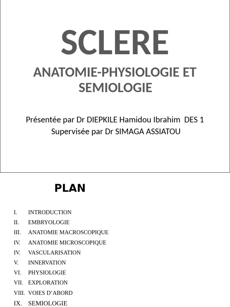 SCLERE Anatomie | PDF | Cornée | Anatomie