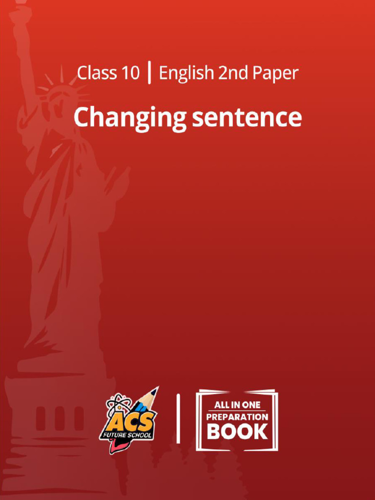 English - 1st Paper - Changing Sentence - Academic Programme | PDF ...