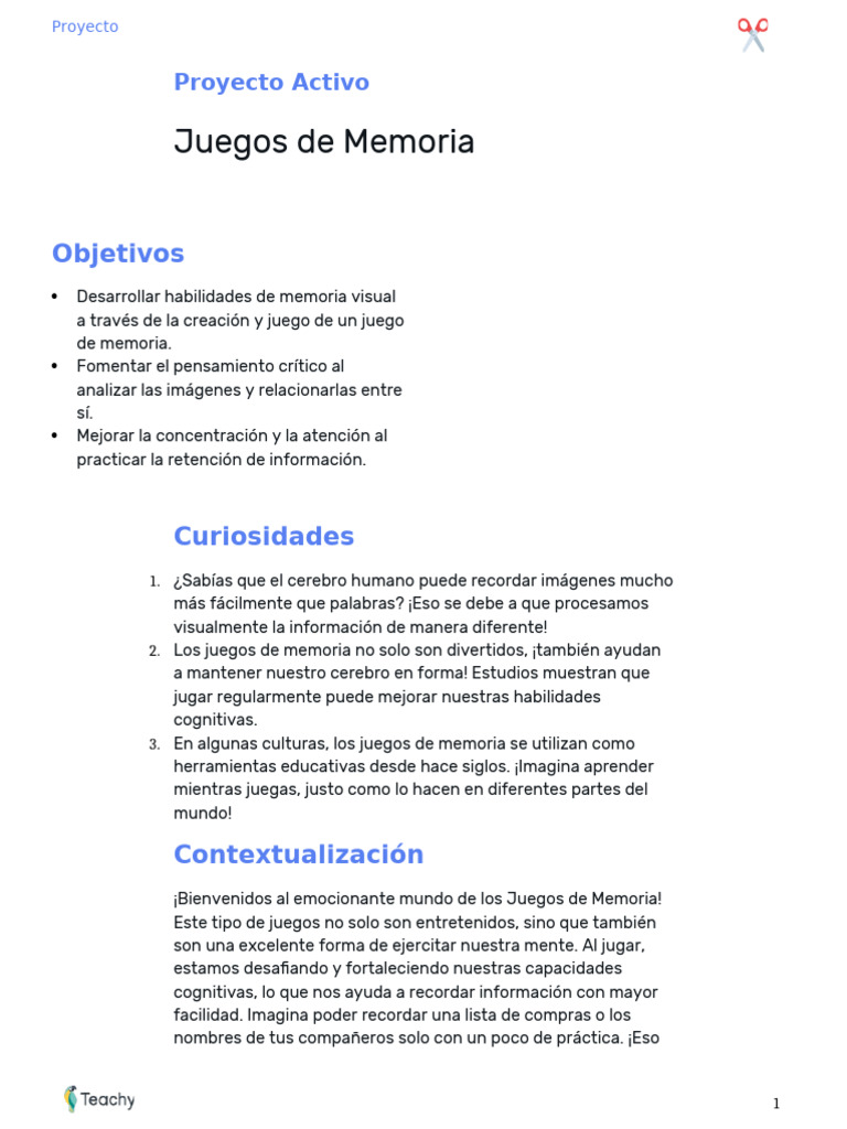 Juegos de Memoria | PDF | Memoria | Imagen