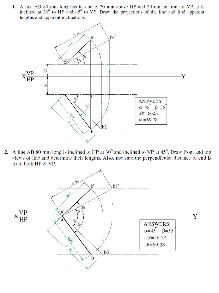 2 Projection Lines Notes | PDF