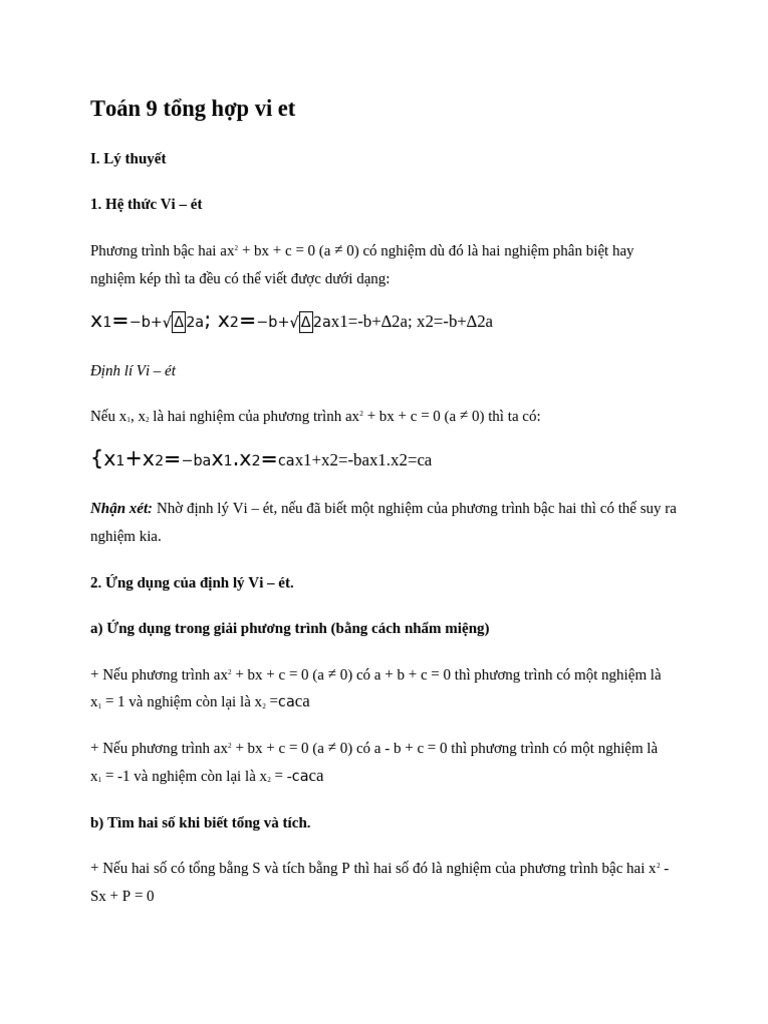 Toán 9 T NG H P VI Et | PDF