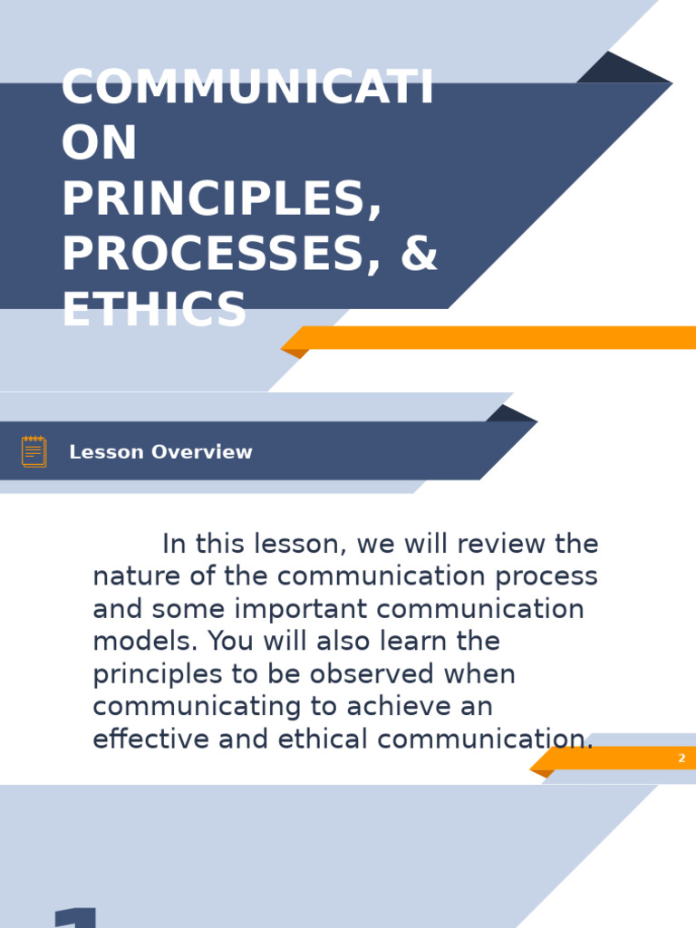 L3 Communication Processes Principles Ethics | PDF | Communication | Human Communication