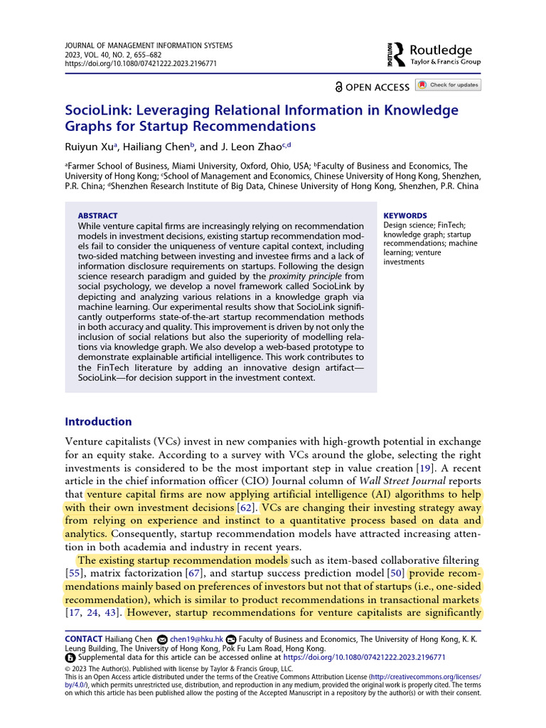 SocioLink Leveraging Relational Information in Knowledge | PDF ...