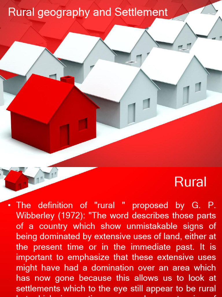 Rural Settlement Geography Overview | PDF | Geography | Rural Area