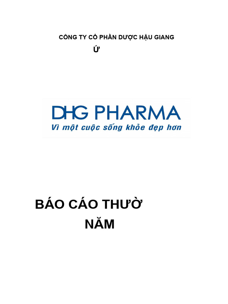 Bao Cao Thuong Nien 2024 DHG | PDF