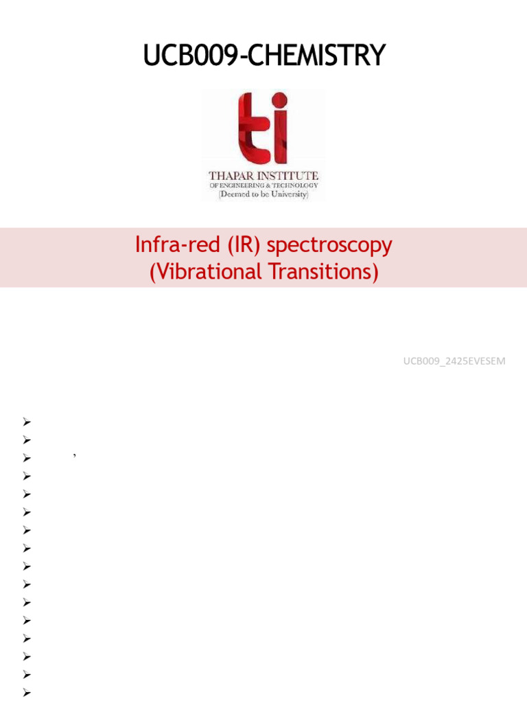 Overview of Infrared Spectroscopy Techniques | PDF | Infrared ...