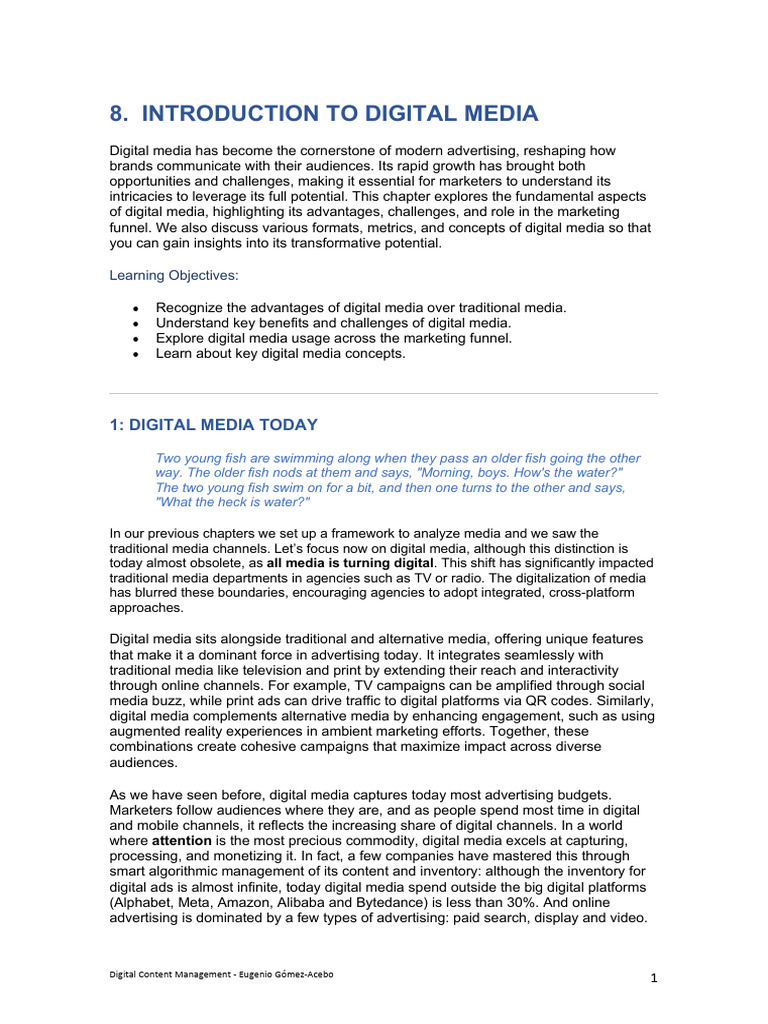 8 Introduction To Digital Media | PDF | Online Advertising | Advertising