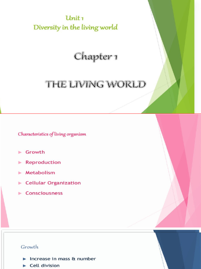 Chapter 1 The Living World | PDF