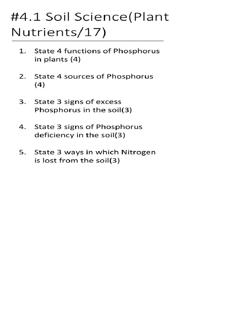 4.1 Soil Science (Plant Nutrient | PDF