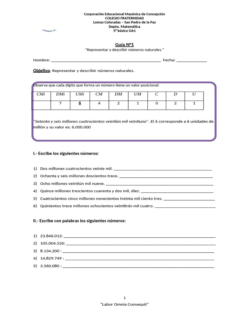 Actividades de Números del 100 al 199 | PDF