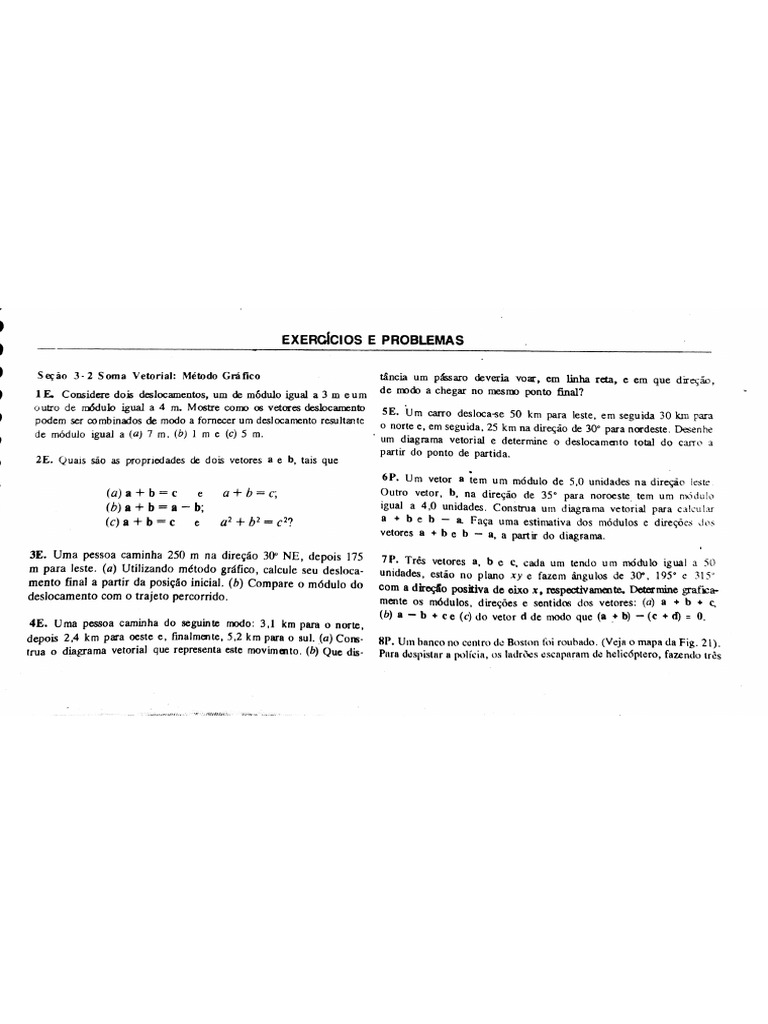 Cap3 Fis1 Exercicios | PDF