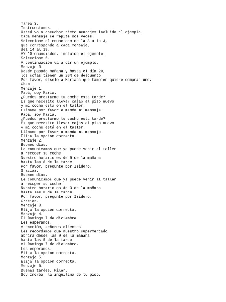 DELE A2 p08 | PDF