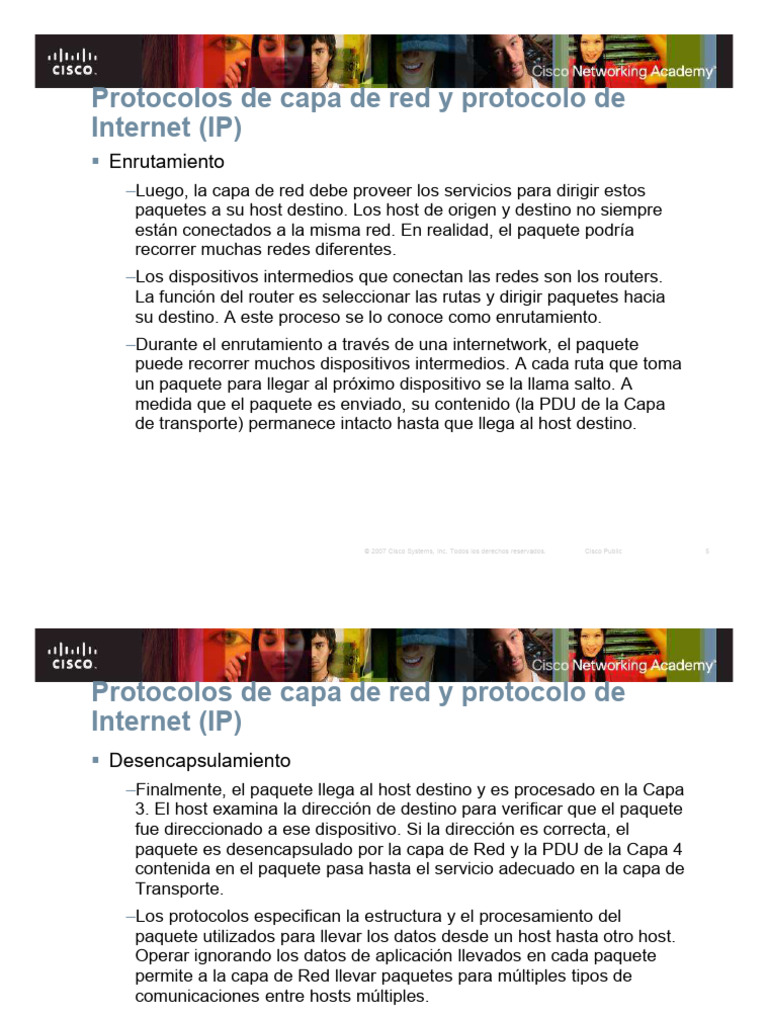 Protocolos de Capa de Red e IP | PDF | Protocolos de internet | Paquete ...