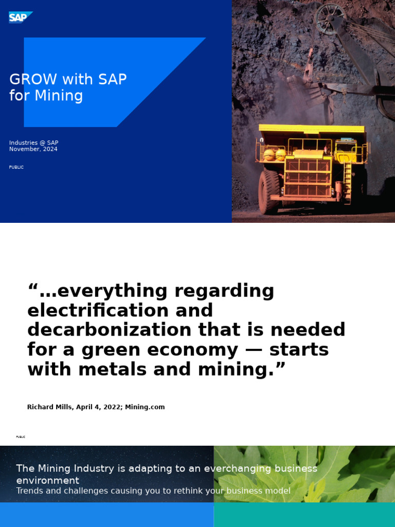 SAP Solutions for Mining Growth | PDF | Supply Chain | Procurement