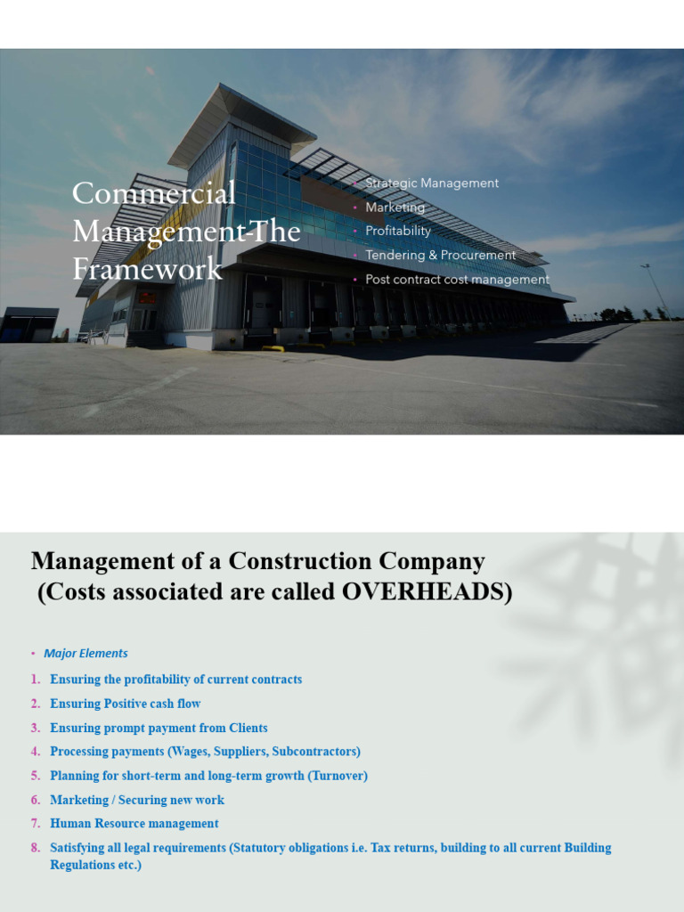 Commercial Management-The Framework | PDF