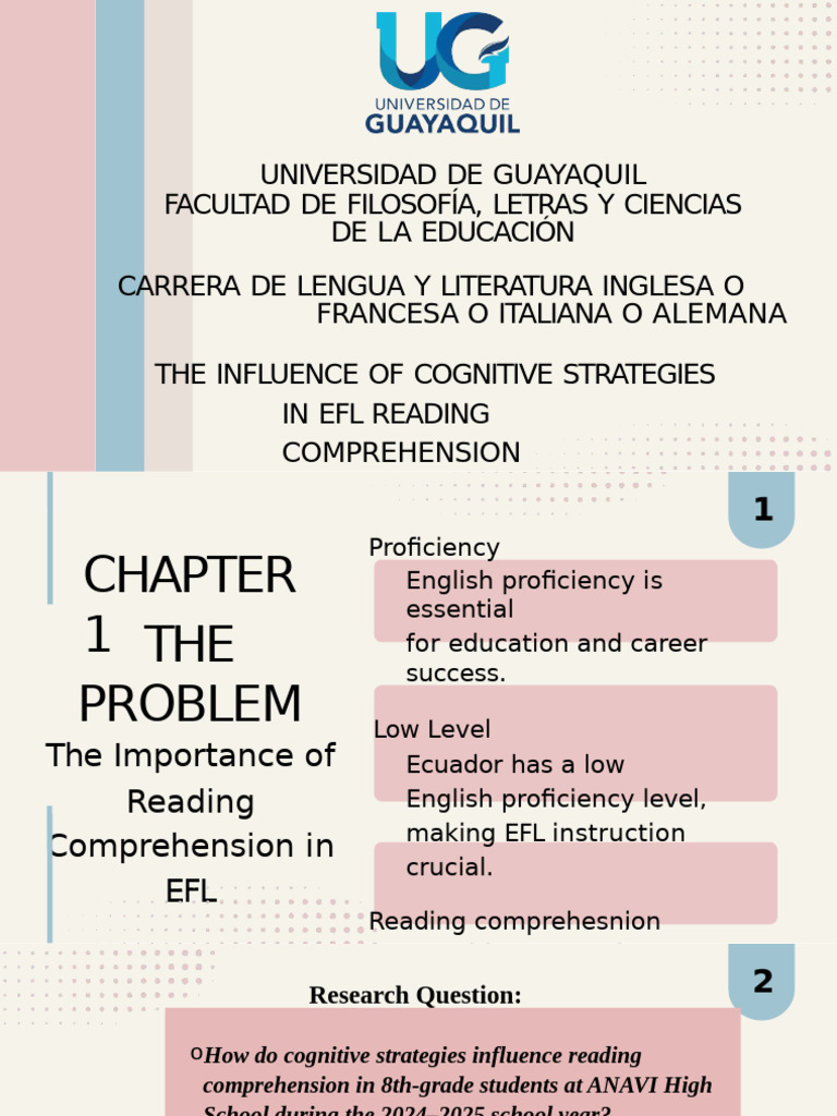 Diapositivas-The Influence of Cognitive Strategies in Efl Reading Comprehension | PDF | Reading ...