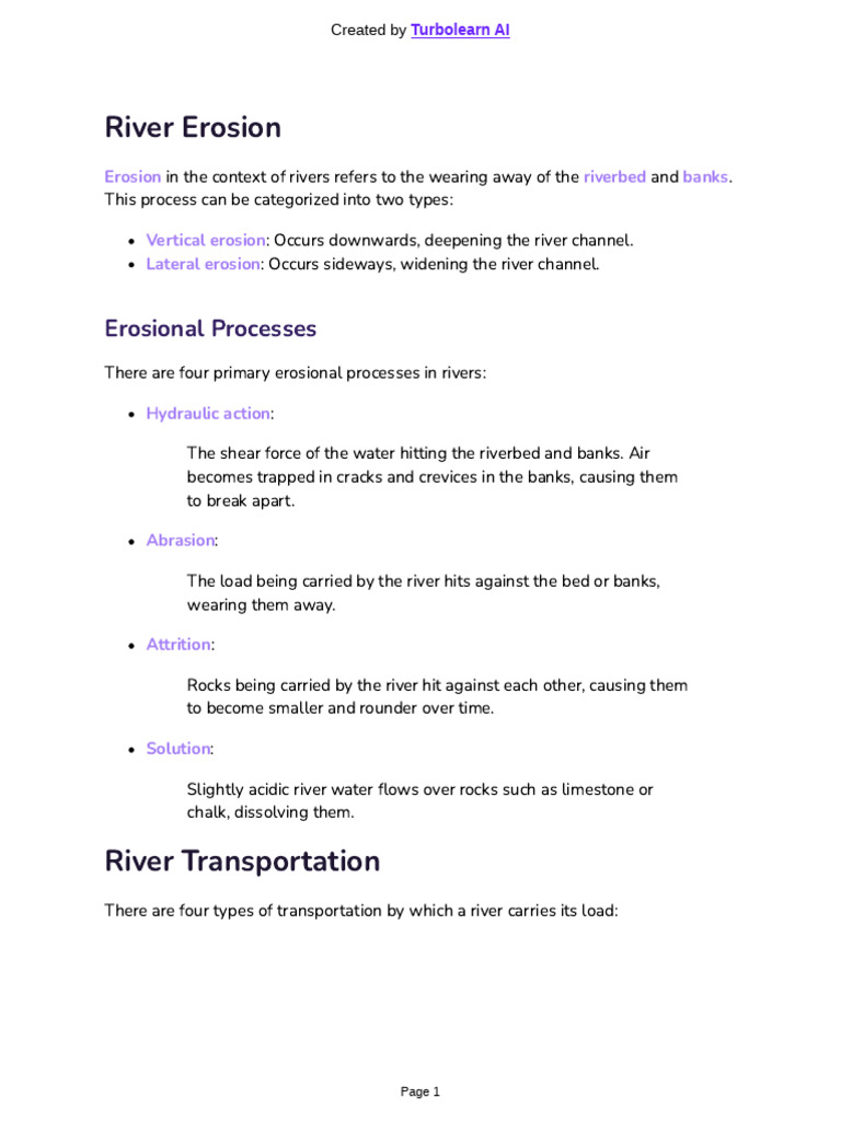 River Erosion Erosional Processes Pdf
