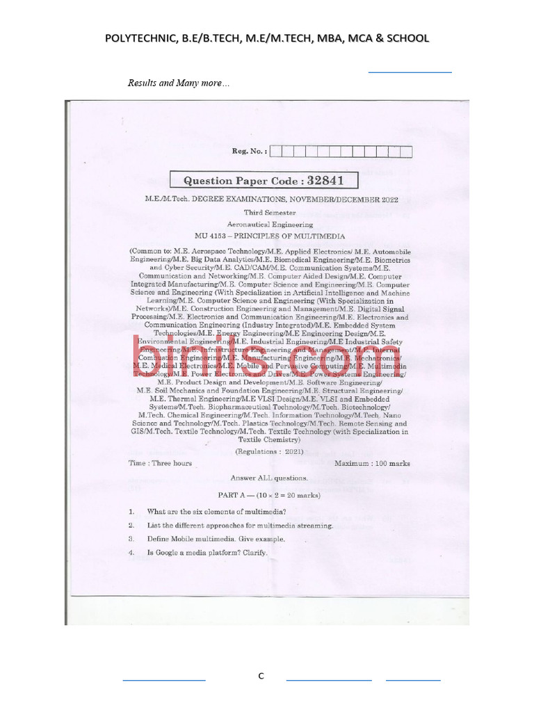 MU 4153 Principles of Multimedia 1 | PDF