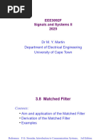 Digital Communication UEC607: Correlator Receiver and Matched Filter Receiver | PDF | Filter ...