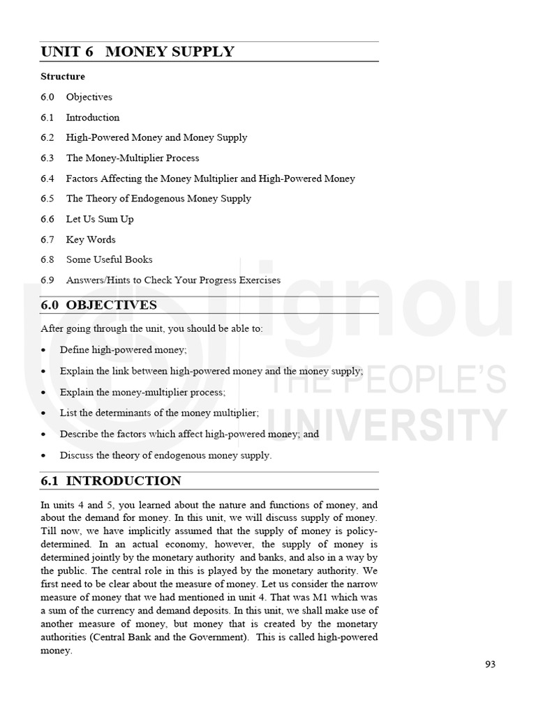 High-Powered Money and Money Supply | PDF | Money Supply | Money