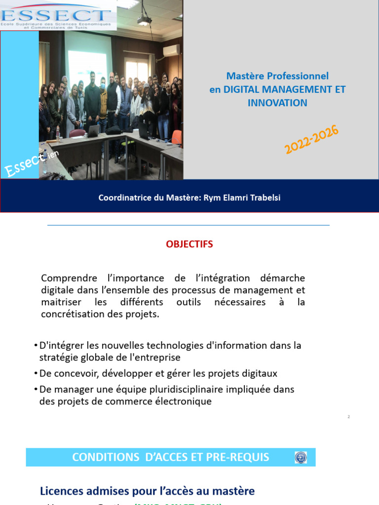 Mastère Digital Management Et Innovation DGMI | PDF | Innovation ...