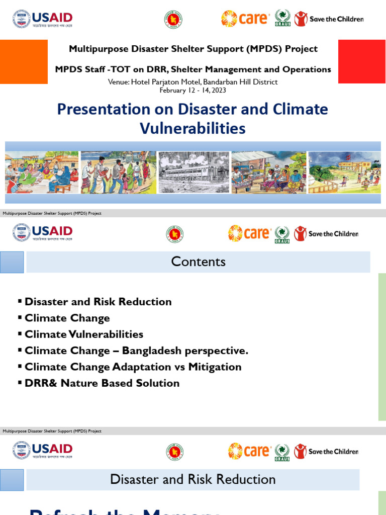 PPTx_01 Disaster and Climate Vulnerabilities_MPDS | PDF | Climate Change | Natural Disasters