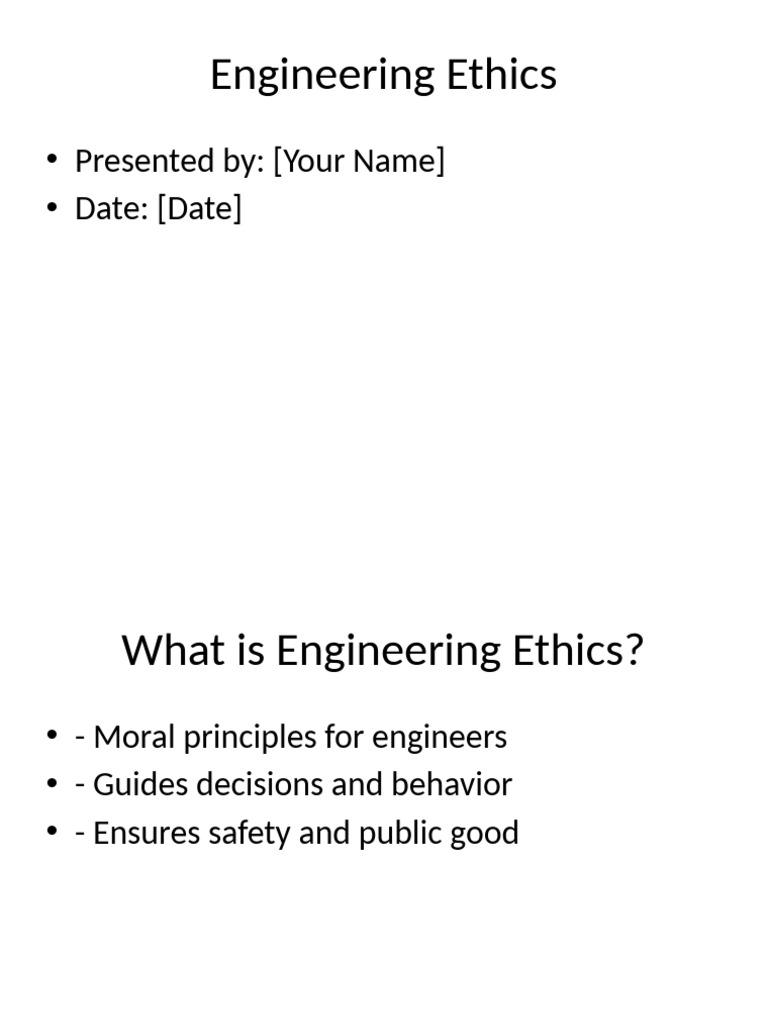 Simple Engineering Ethics Presentation | PDF