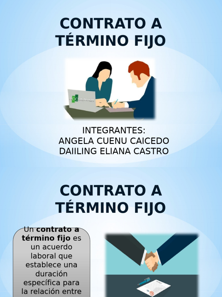 Características del Contrato a Término Fijo | PDF