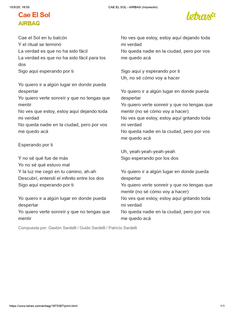 CAE EL SOL - AIRBAG (Impresión) | PDF