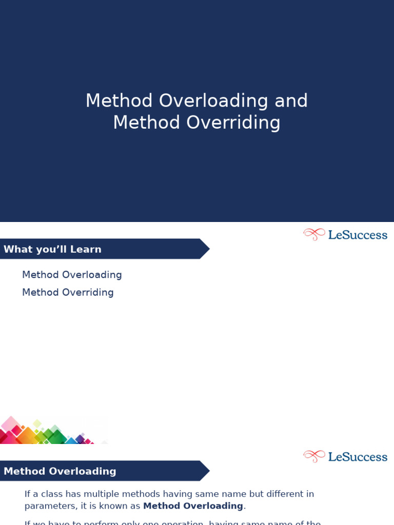 Day_14_Method Overloading and Overriding | PDF | Method (Computer ...