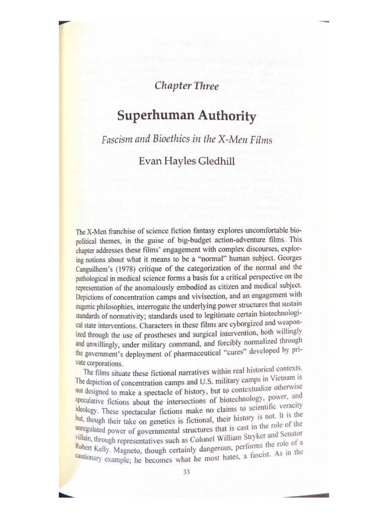Kami Export - Superhuman Authority_ Fascism _ Bioethics in the X-Men Films (Gledhill) | PDF ...