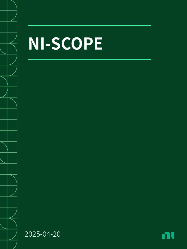 Ni-Scope Welcome To The Ni-Scope User Manual 2025-04-20-15-54-59 | PDF