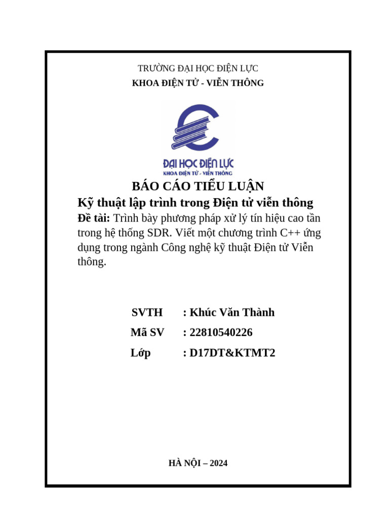 Báo Cáo KTLT | PDF