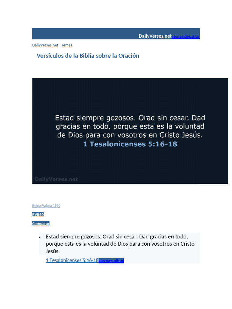 Versiculo Sobre Oracion | PDF | Oración | María, madre de Jesús