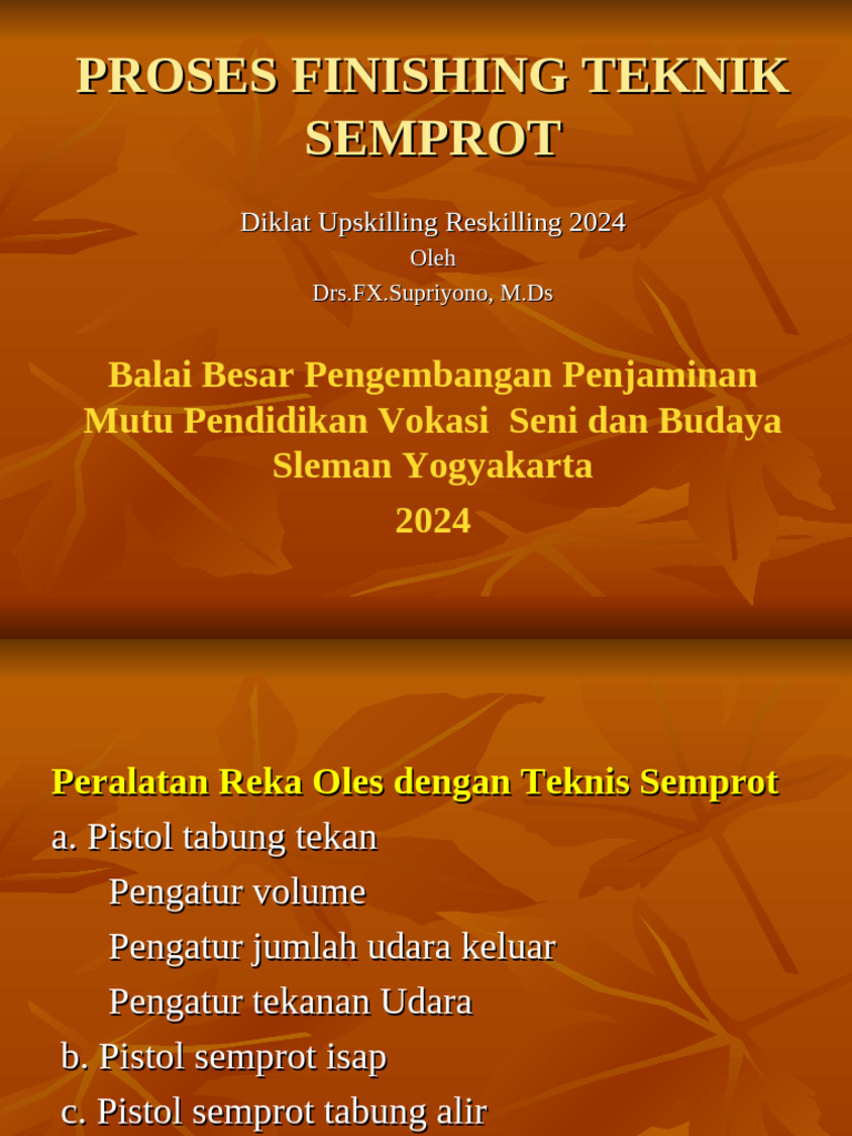 4. PROSES FINISHING TEKNIK SEMPROT UPRE 2024 | PDF