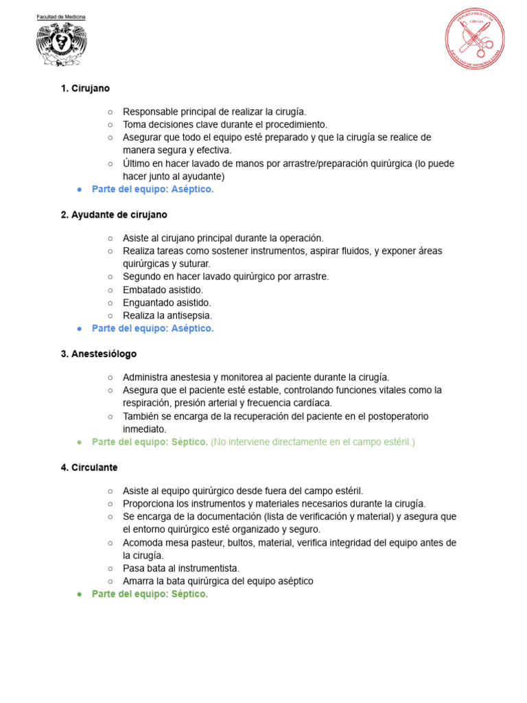 Equipo QX | PDF | Cirugía | Cirujano