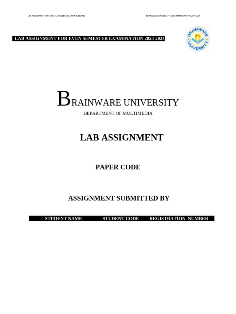 Multimedia Lab Assignment Overview 2023 | PDF