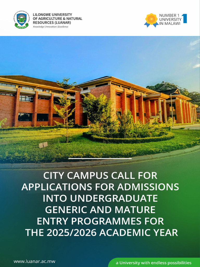 LUANAR City Campus Admissions 2025/2026 | PDF | University And College ...