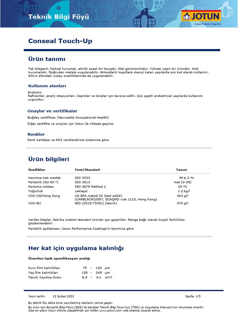 Conseal Touch-Up TR | PDF