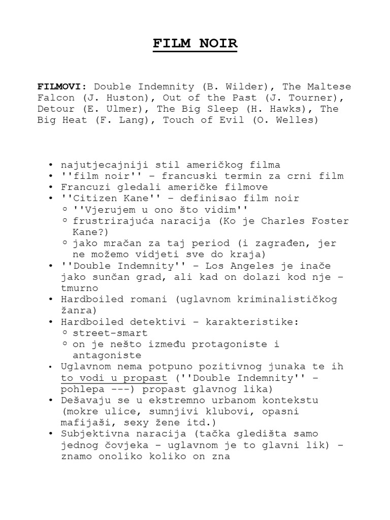 Film Noir | PDF