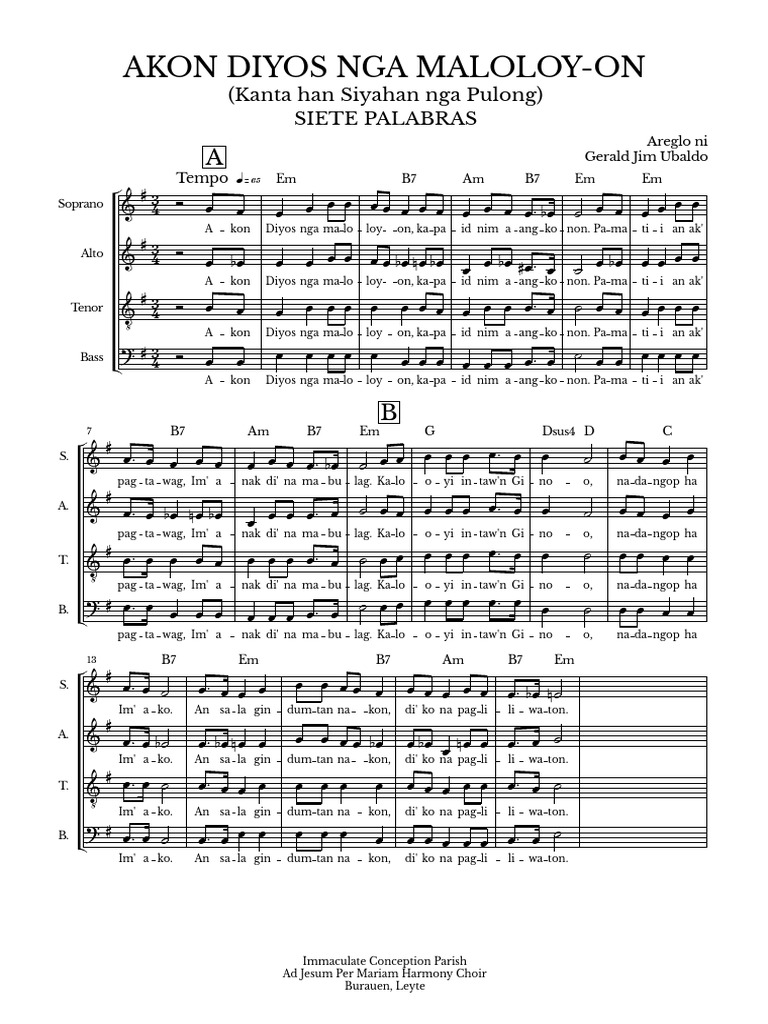 01 Akon-Diyos-Nga-Maloloy-On | PDF